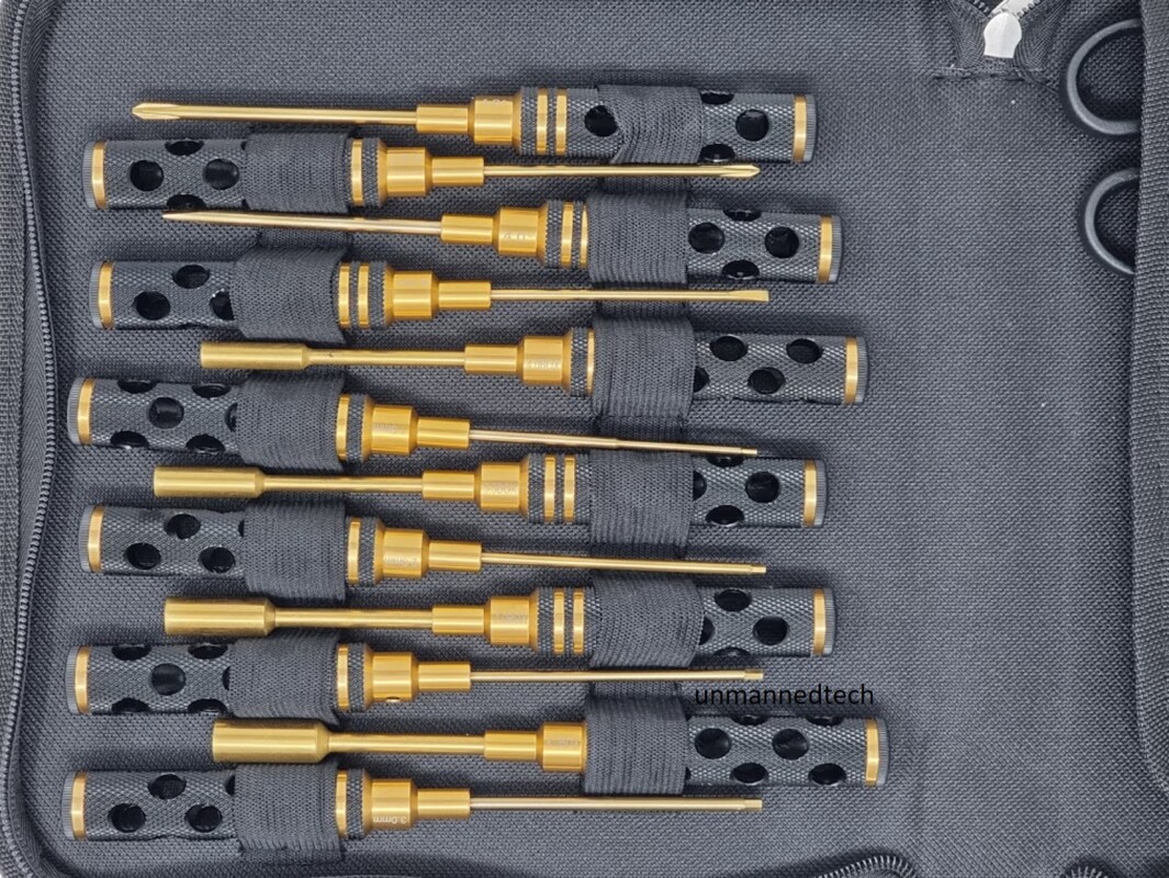 TheFPV 18pc Titanium Drone Tool Kit - Unmanned Tech UK FPV Shop