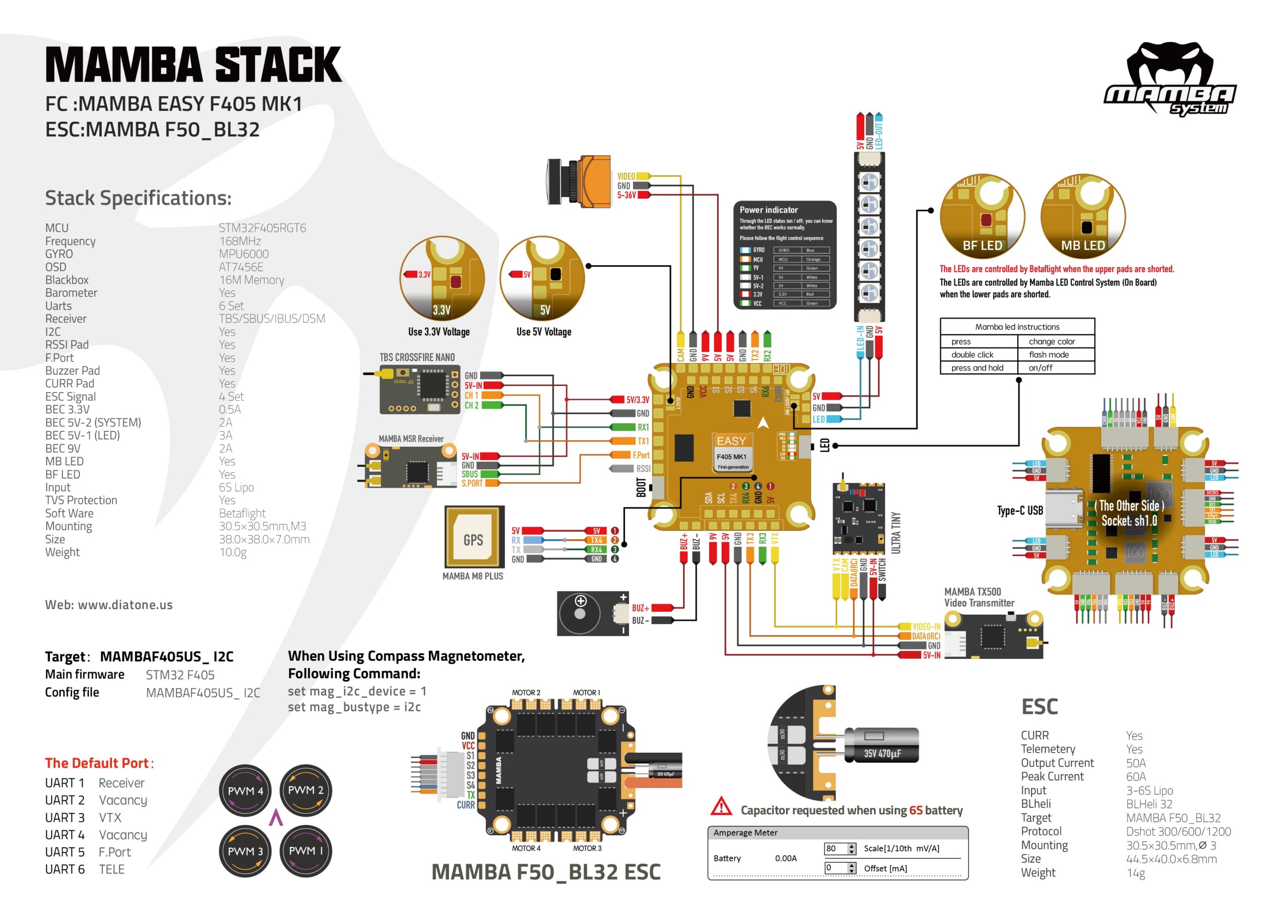 Mamba Easy F405 MK1 Flight Controller - Unmanned Tech UK FPV Shop