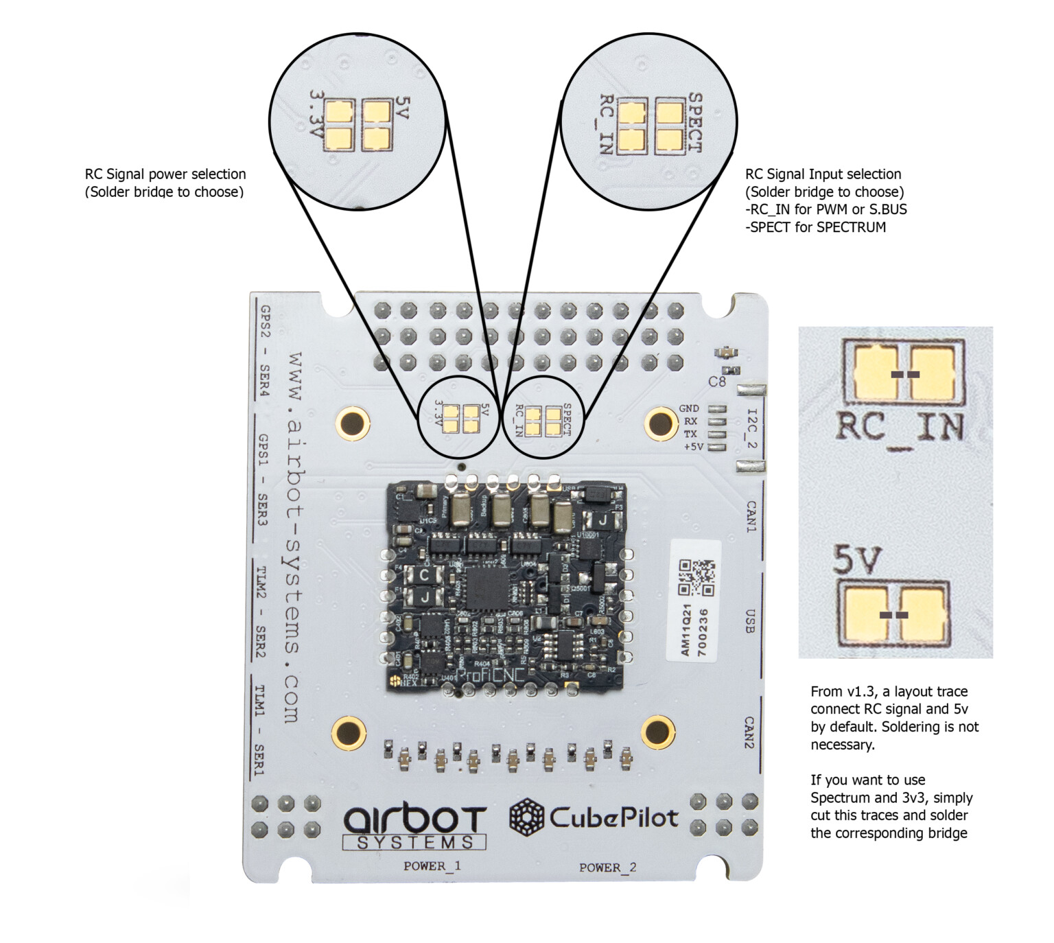 Airbot Mini Carrier Board for CubePilot - Unmanned Tech UK FPV Shop